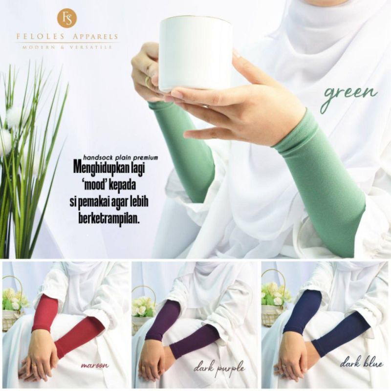 Handsock Premium Mosscrepe Plain Handsock Muslimah | Shopee Malaysia