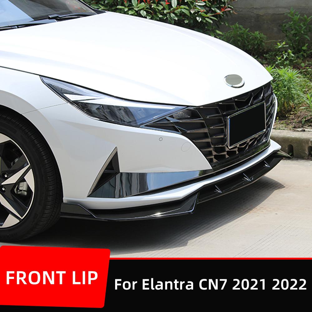 For Hyundai Elantra CN7 2021 2022 Car Front Bumper Splitter Lip Spoiler Diffuser Guard Body Kit ...