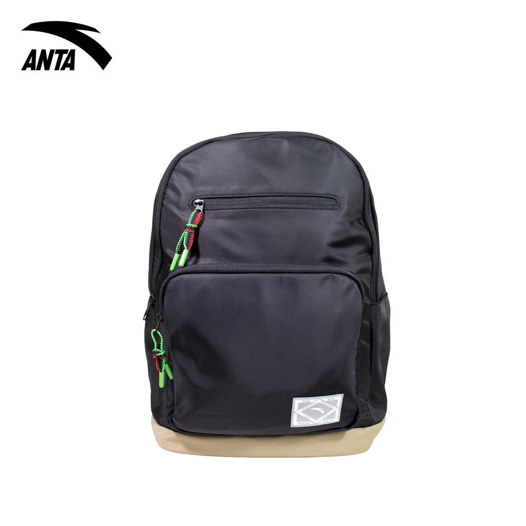 ANTA UNISEX Water repellent/Reflective Backpack-Basic Black | Shopee ...
