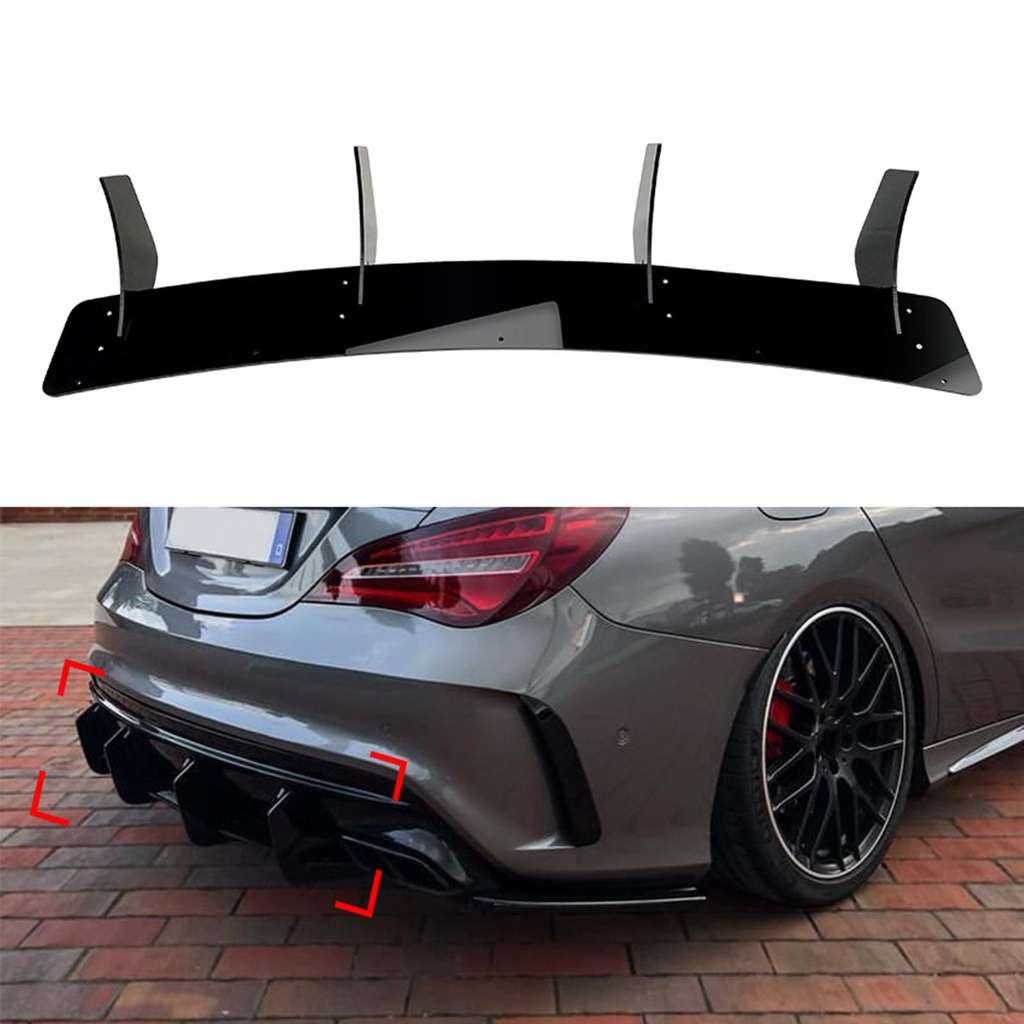 Rear Bumper Diffuser Splitter Spoiler Bracket Kit For Mercedes Benz CLA ...