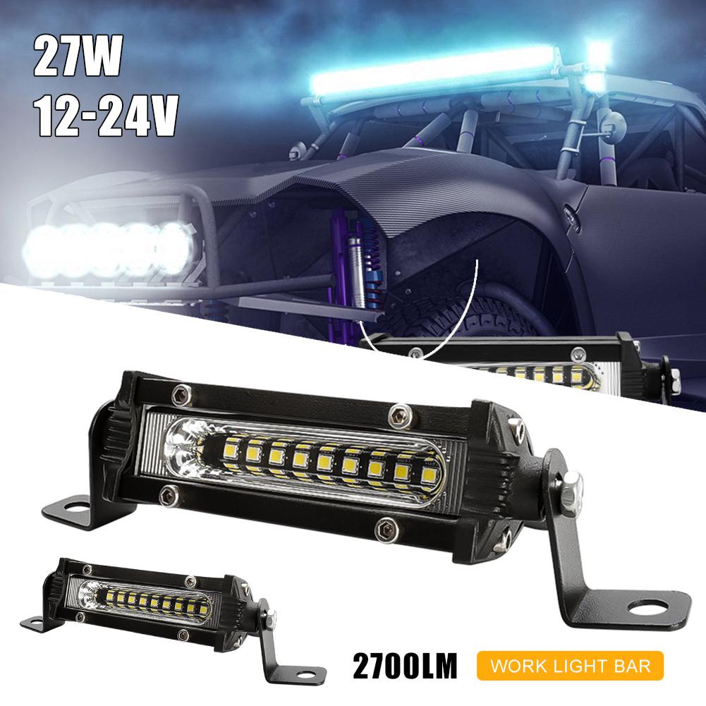 12V/24V Car LED Work Light Bar 27W Off Road LED Pod 3030 LED Flood ...