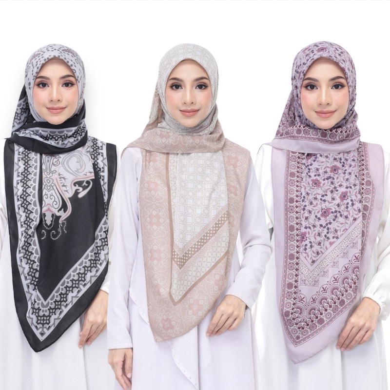 Tudung Bawal Cotton Premium corak terbaru Bidang 50/55 | Shopee Malaysia