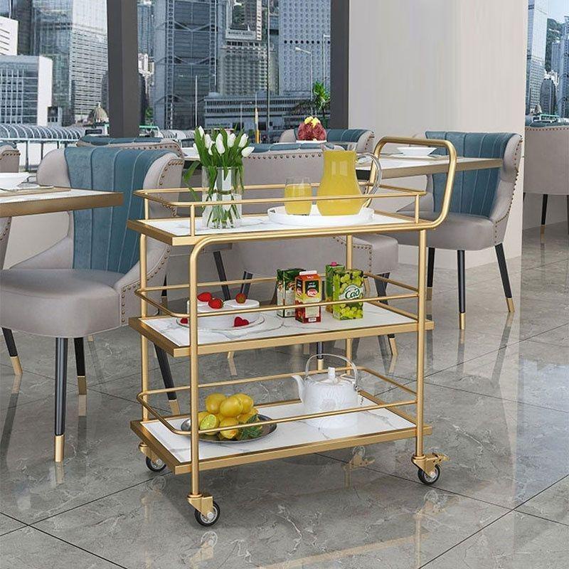 Get 7% coupon+gift】e Trolley New Cart Drinks Trolley Golden Trolley ...