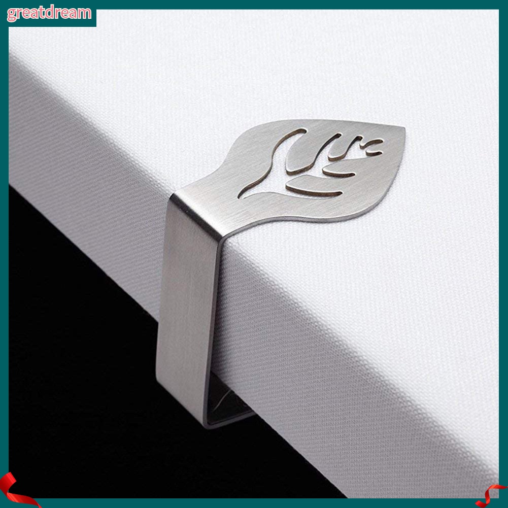 10Pcs Metal Leaf Shape Tablecloth Clamps Hotel Dining Table Cover ...