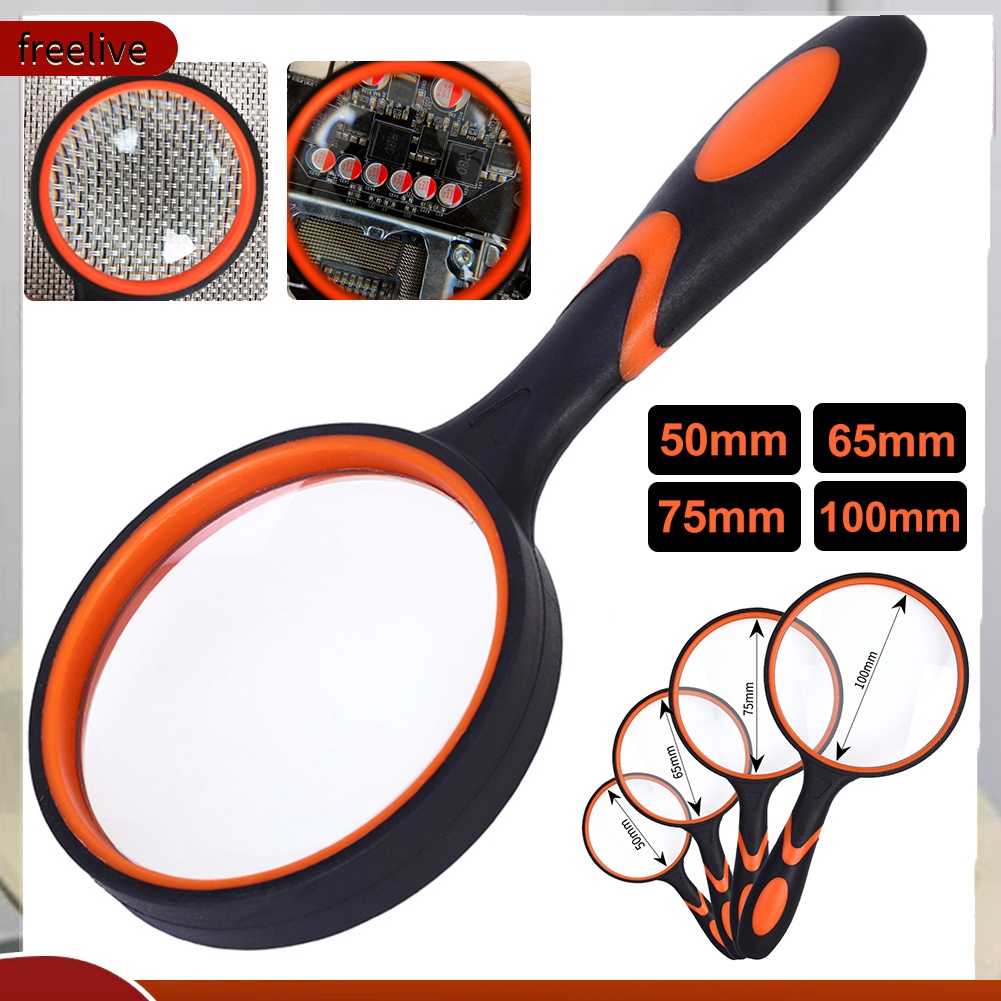 (freelive) 10X 8X 7X 6X Lens Handheld Magnifier Jewelry Reading ...