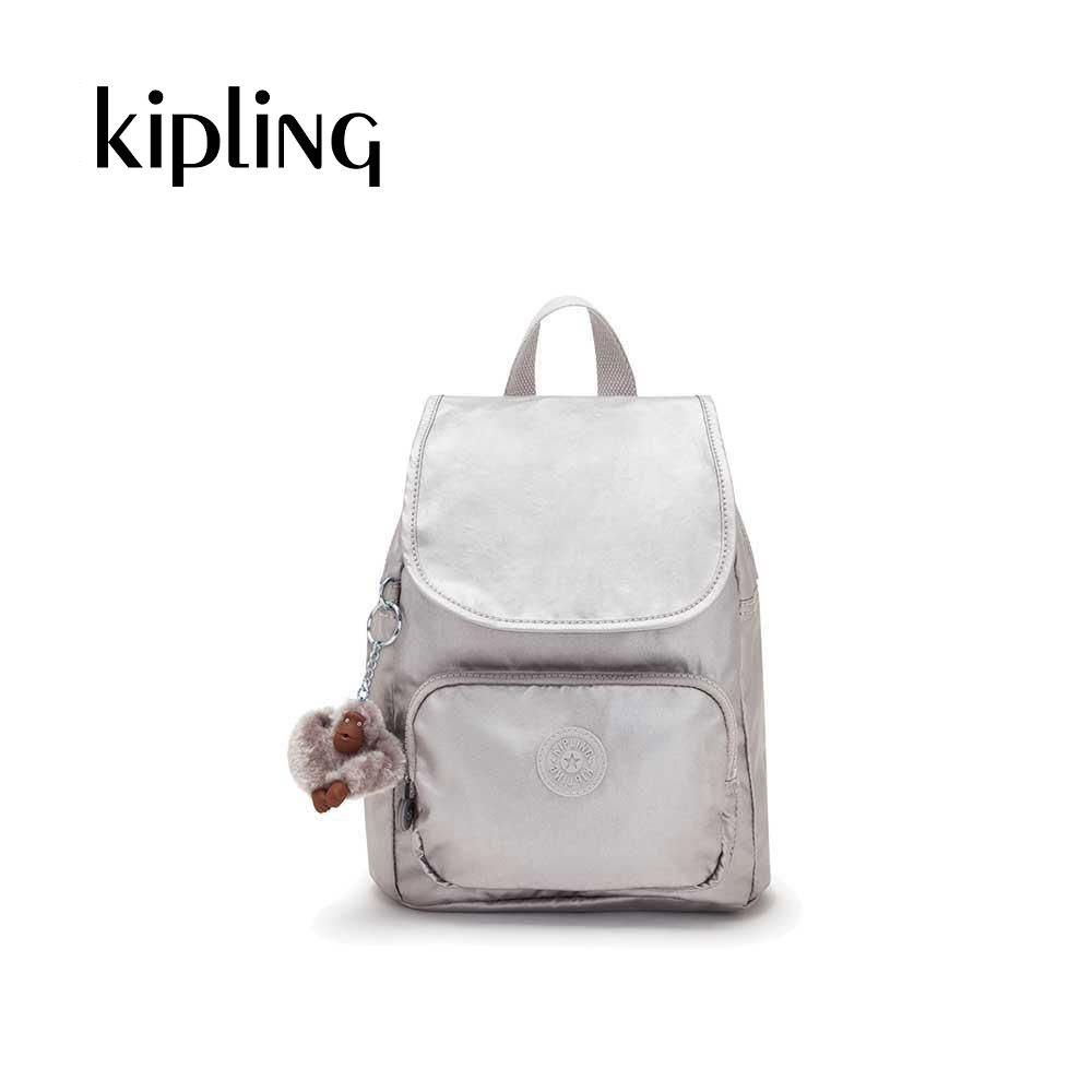 Kipling MARIGOLD Smooth Silv Met Backpack | Shopee Malaysia