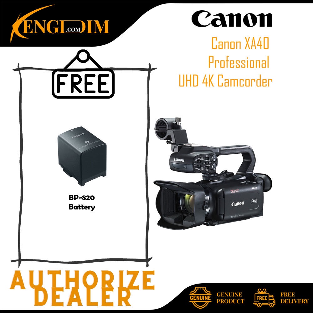 Canon XA40 Professional UHD 4K Camcorder (Canon Malaysia 3 Years ...