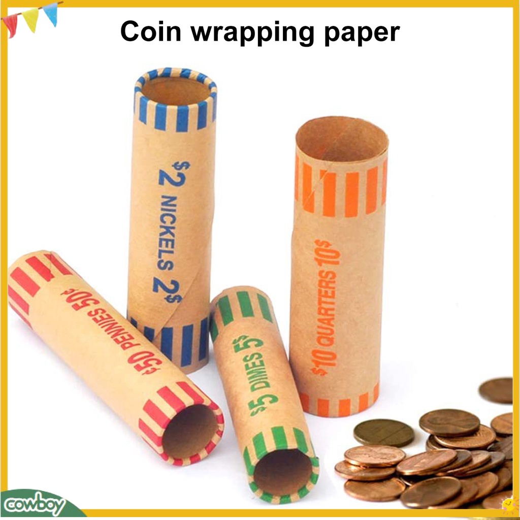 {cowboy} Color-coded Coin Wrappers 10pcs Assorted Rolls for Banks ...