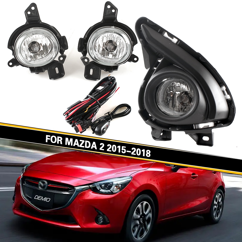 【Spot goods Real shot】Front Bumper Fog Lamp Upgrade Kit FOR Mazda 2 ...