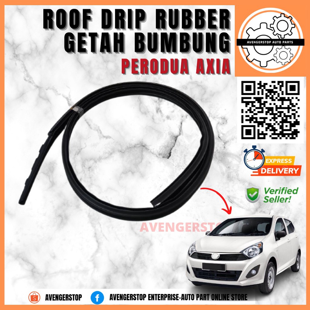 PERODUA AXIA ROOF DRIP RUBBER GETAH BUMBUNG 100% ORIGINAL PERODUA ...