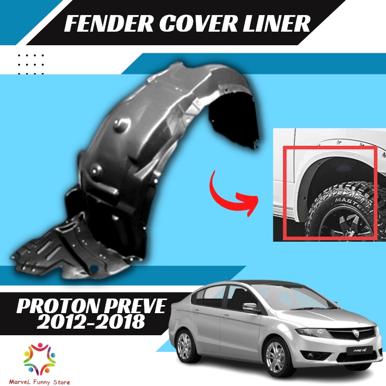 Proton Preve 2012 Fender Liner Cover Protector Daun Pisang | Shopee ...