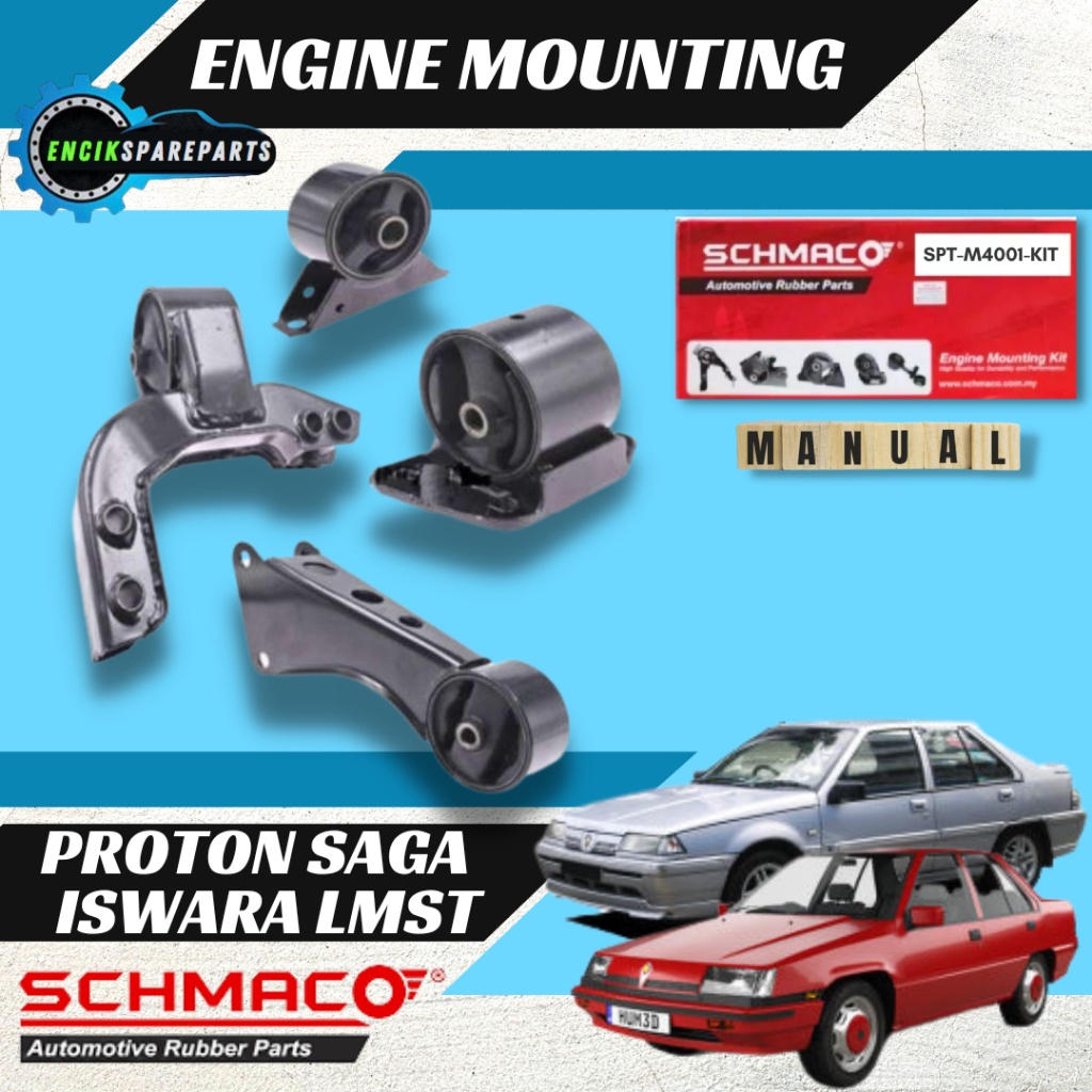 Proton Saga 12V Iswara Lmst Schmaco Engine Mounting Kit Set Original ...