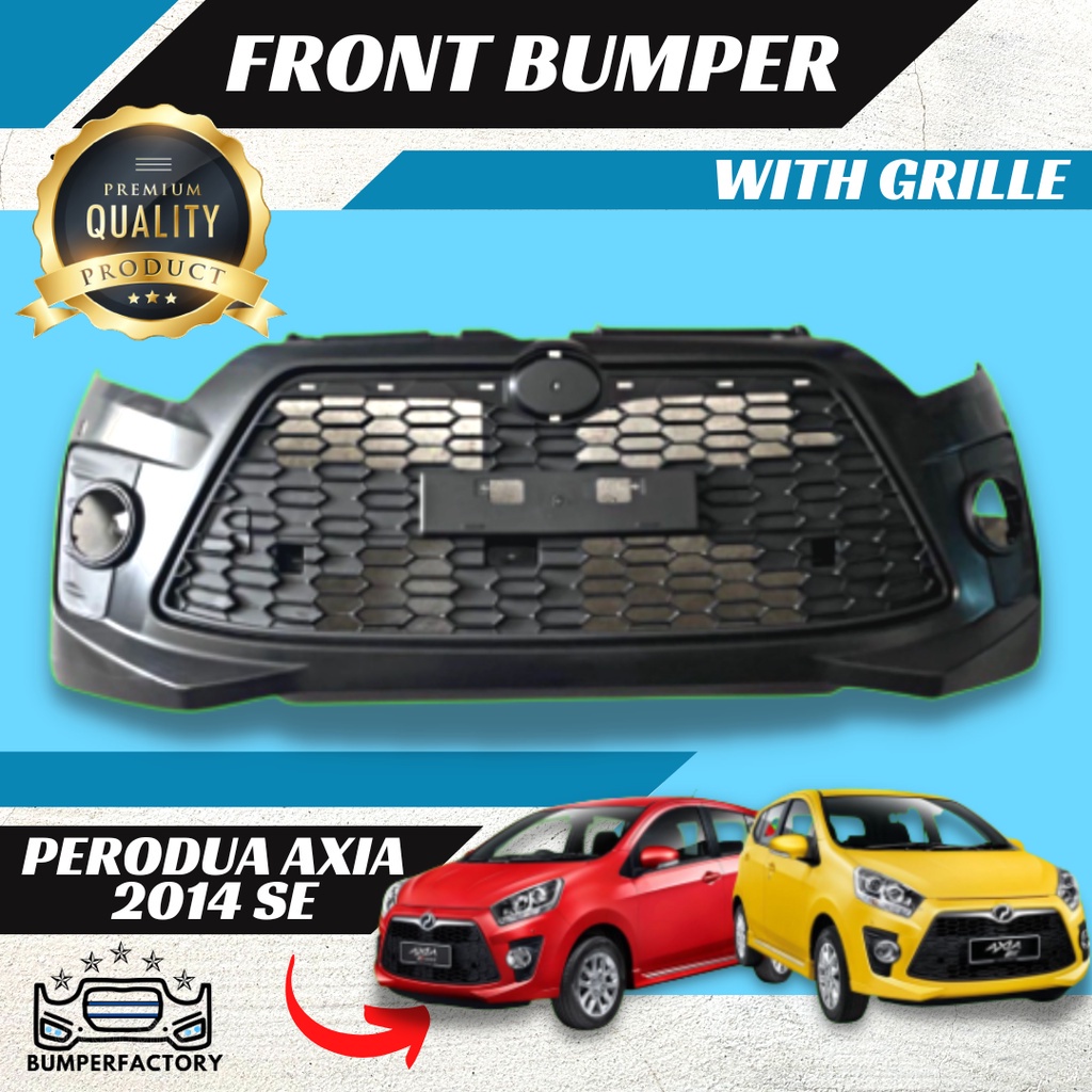 Perodua Axia Se 2014 Front Bumper Depan With Grille Or No Grille ...