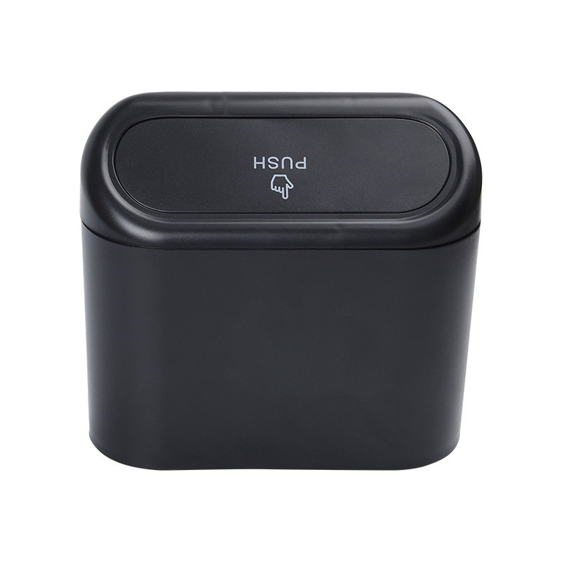 Simple Trash Box Car Hanging Trash Storage Box Flip Trash Can ABS ...