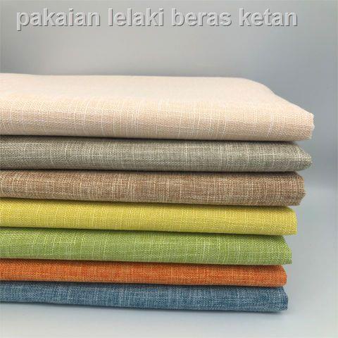 Fabrik sofa warna pepejal kain penutup sofa kain guni buatan tangan DIY ...