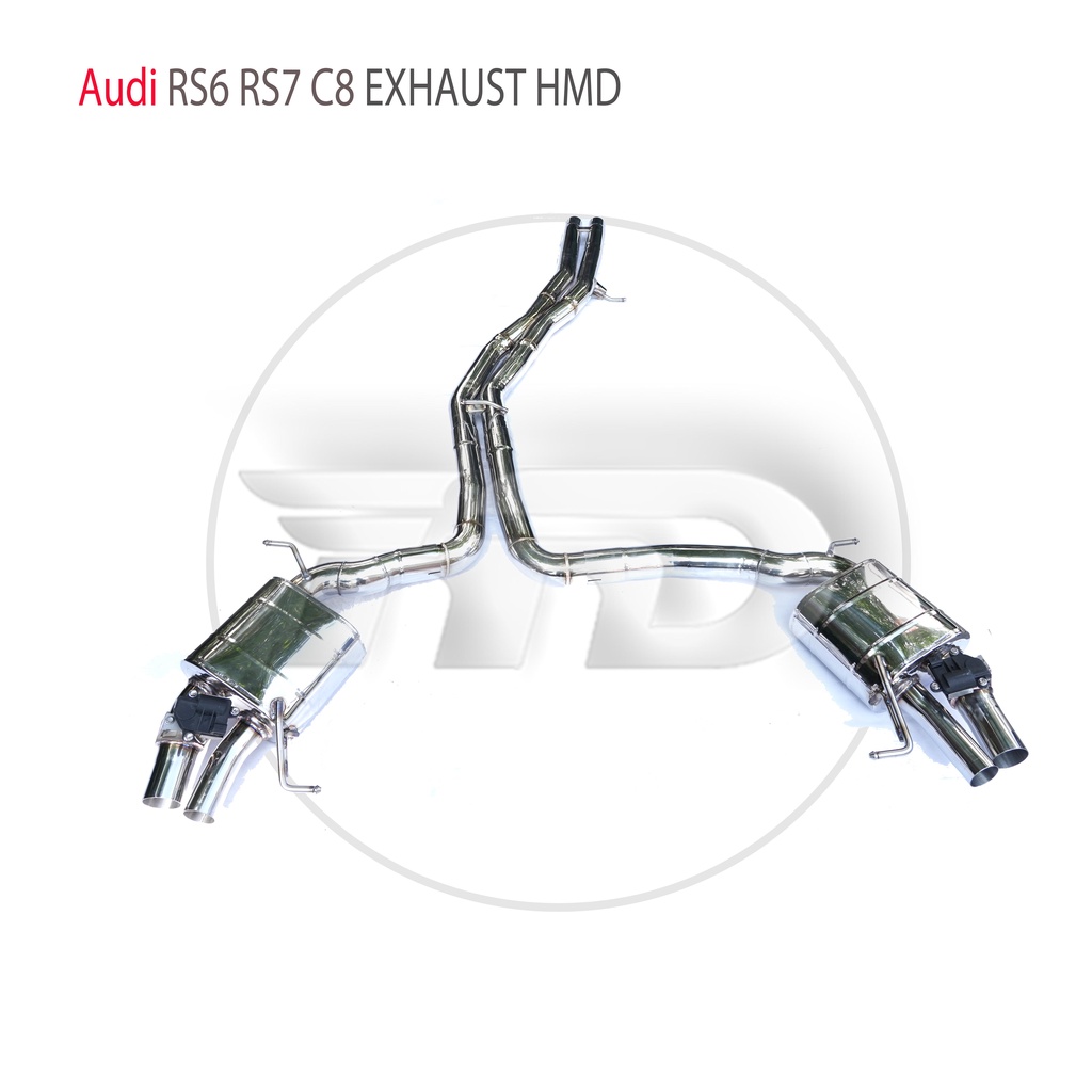 HMD Stainless Steel Exhaust System Performance Catback for Audi RS6 RS7 ...