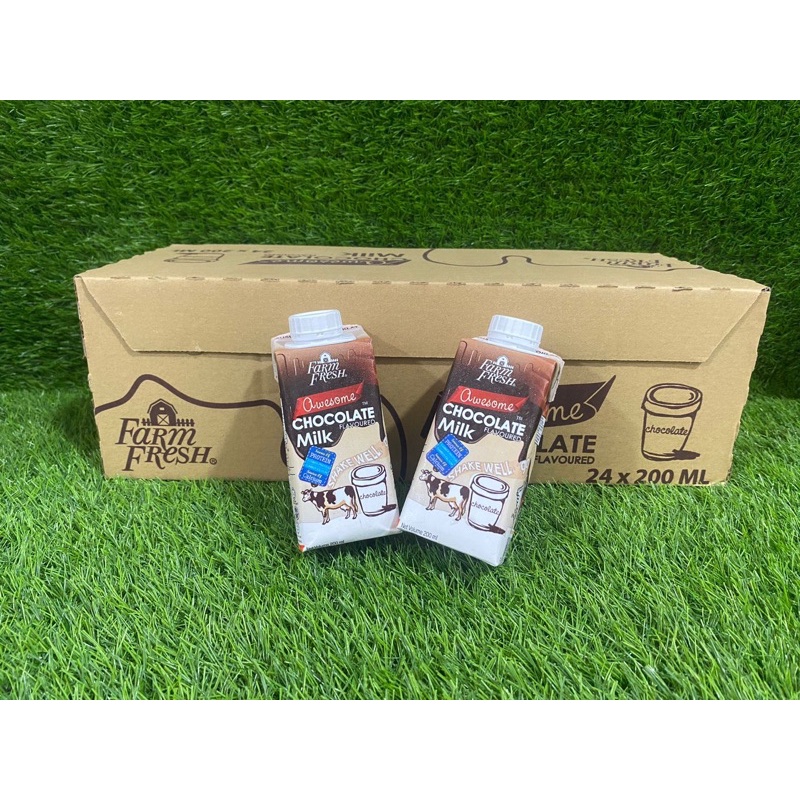 💥HOT DEAL 💥CHOCOLATE MILK UHT FARM FRESH 200ML X 24 KOTAK | Shopee Malaysia