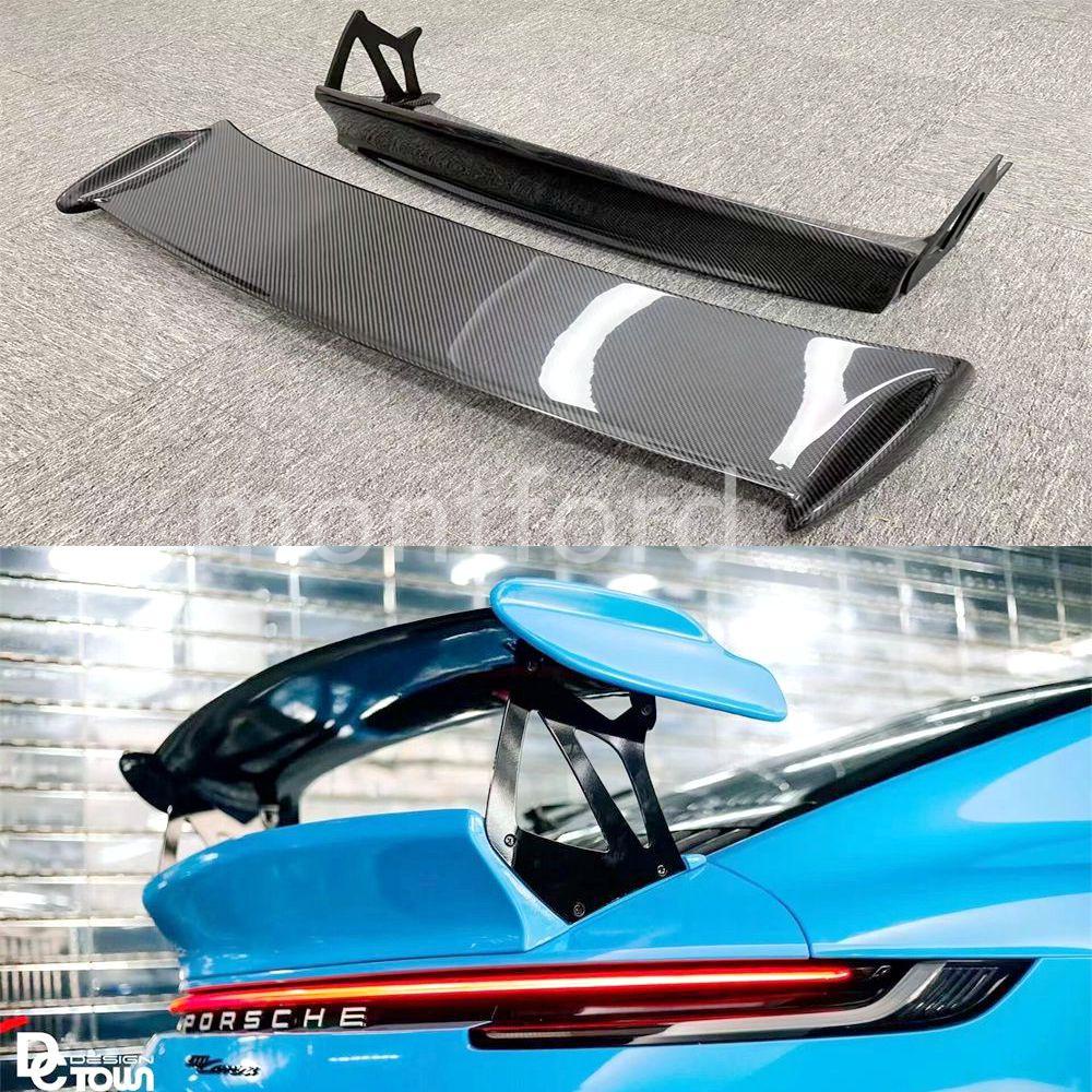 Newest 911 992 Carbon Fiber Rear Spoiler Fiber Glass Wing with Stand ...