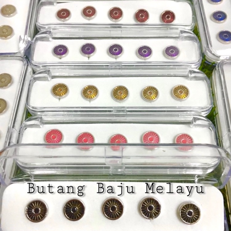 Elegant Brooch 1Set [FREE BOX] Butang Baju Melayu Nikah Metalic Paint ...