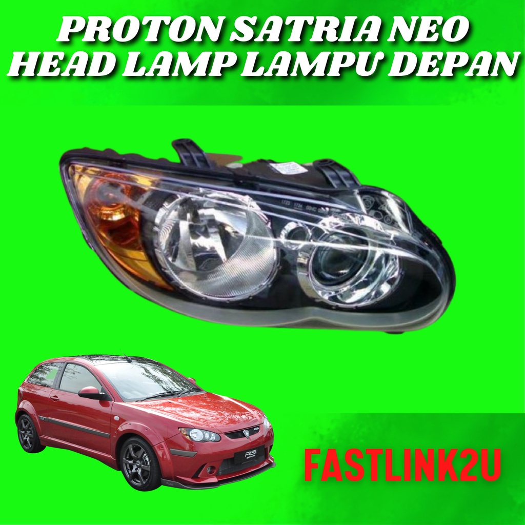 Original Proton Satria Neo R3 Head Lamp Lampu Besar Depan 100% High ...