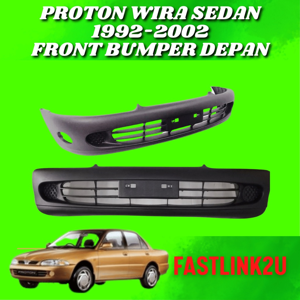 Proton Wira Old Front Bumper Good Quality Depan 100% New Baru PP ...
