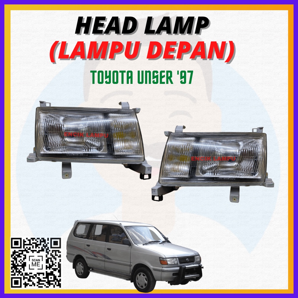 TOYOTA UNSER 1997 HEAD LAMP LAMPU FRONT BIG LIGHT DEPAN BESAR 100% HIGH ...