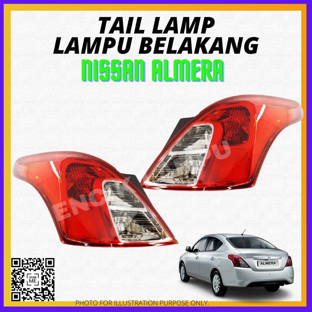 NISSAN ALMERA TAIL LAMP N1710 LAMPU BESAR REAR LIGHT BELAKANG 100% NEW ...