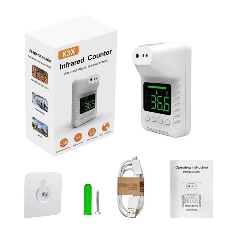 Digital Infrared K3X Thermometer Stand Touchless Body Temperature ...