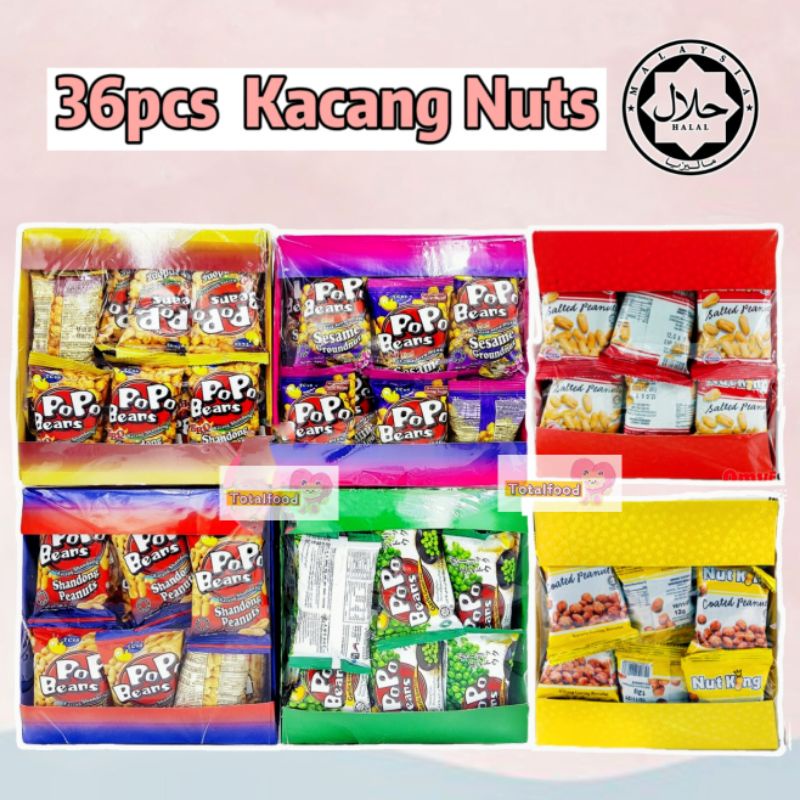 Tcsb popo beans Kacang Pelbagai party pack nuts gift 36pcs | Shopee ...