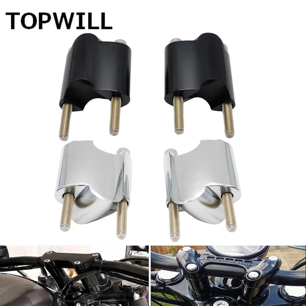 2";Handlebar Riser Motorcycle Handle Bar Heighten Block Extension Kit ...