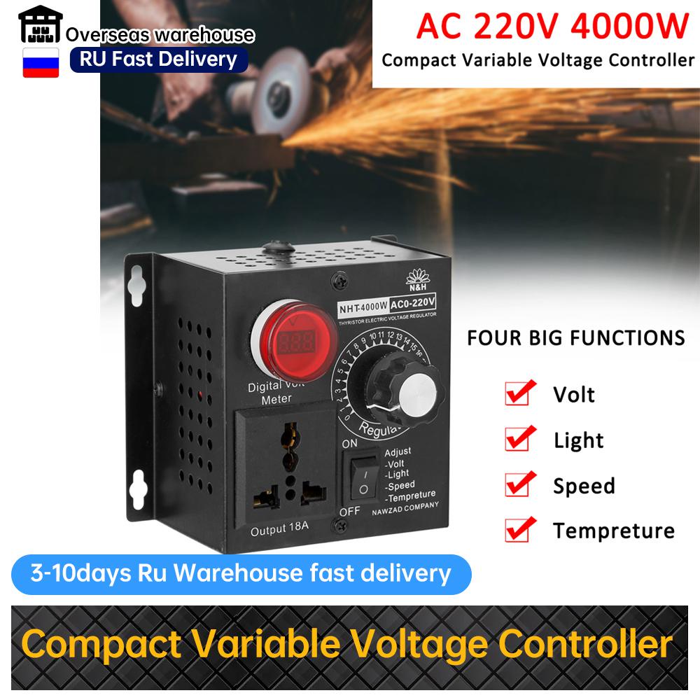 SCR Voltage Regulator 110V 4000W Compact Variable Voltage Controller ...