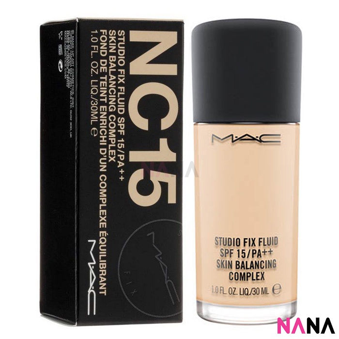 MAC Studio Fix Fluid Spf15/pa++ Foundation Skin Balancing Complex NC15 ...