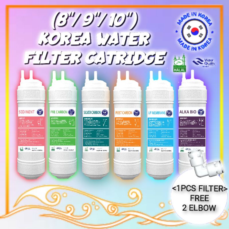 Korea Halal Water Filter U Type Catridge Sediment/Pre-Carbon/Silver ...