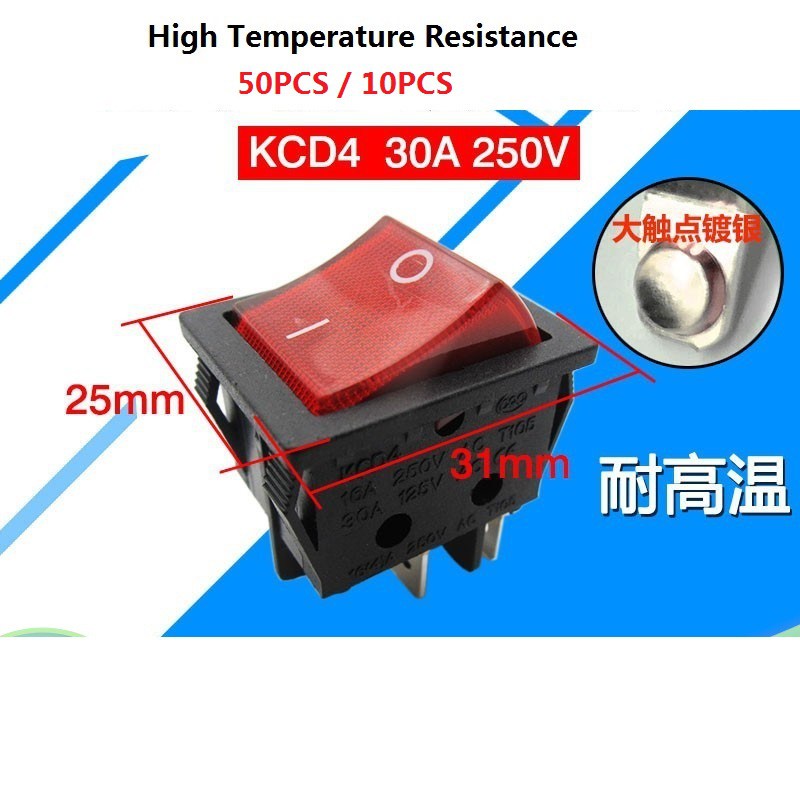 KCD4 Electric Welding Machine on and off Switch Rocker with Red Light ...