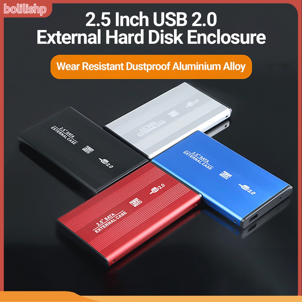 Hard Disk Case Wear Resistant Dustproof Aluminium Alloy 2.5 Inch USB 2. ...