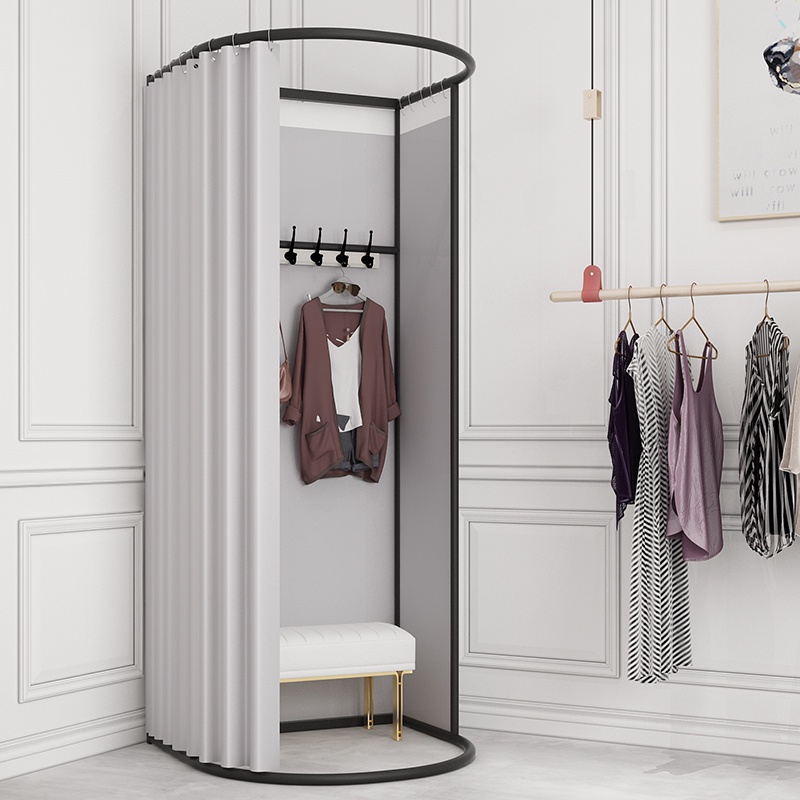 Clothing Store Mobile Fitting Room With Track Photo Studio Portable ...