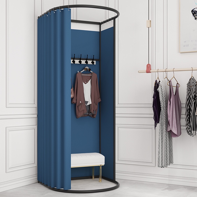Clothing Store Mobile Fitting Room With Track Photo Studio Portable ...