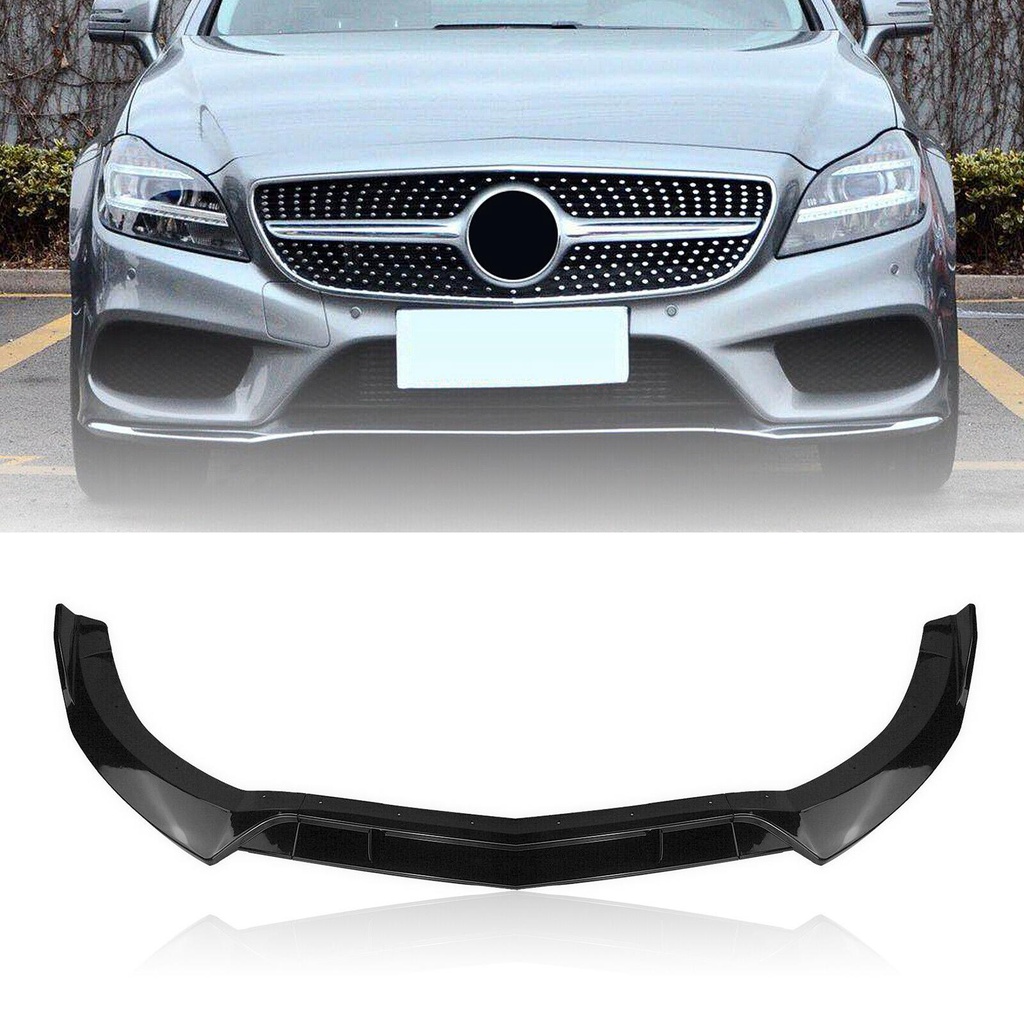 Front Bumper Spoiler Lip For Mercedes-Benz CLS W218 CLS550 2015-2018 ...