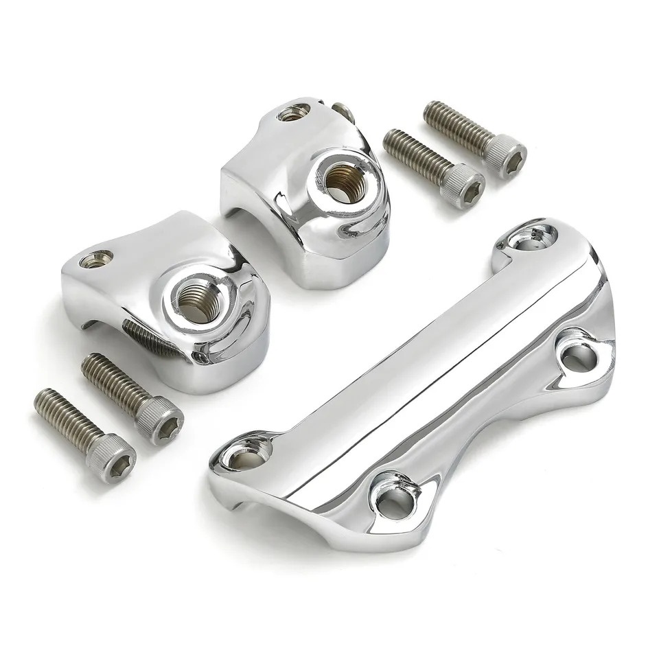Motorcycle 1" Handlebar Risers Top Clamp For Harley Touring Street ...
