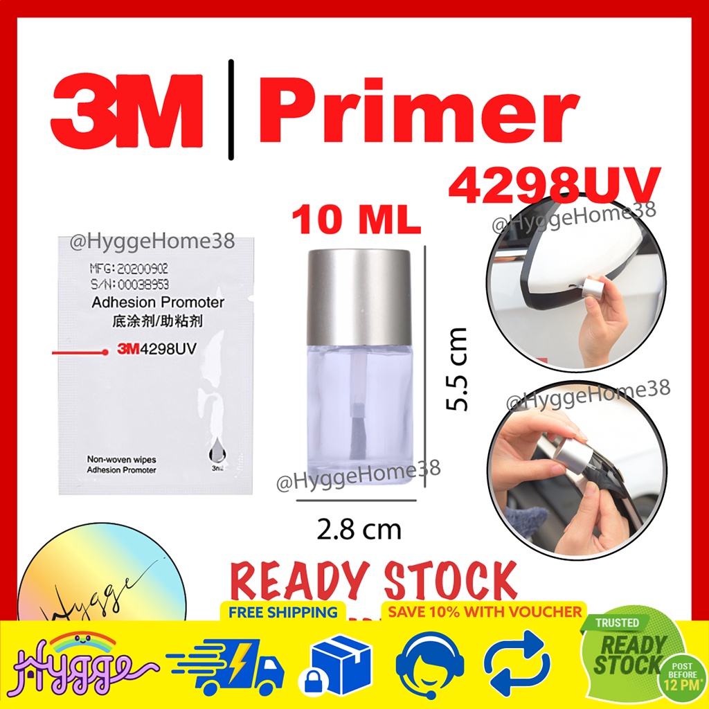[10ML] 3M 4298UV Primer Purple Liquid Double Sided Tape 94 Promoter ...