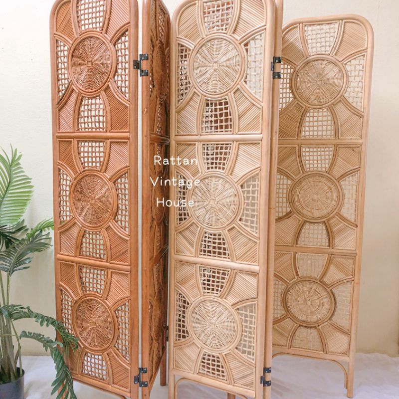 (Rattanvintage) 🔥 Rattan Divider | Room Divider | Korean Style Divider ...