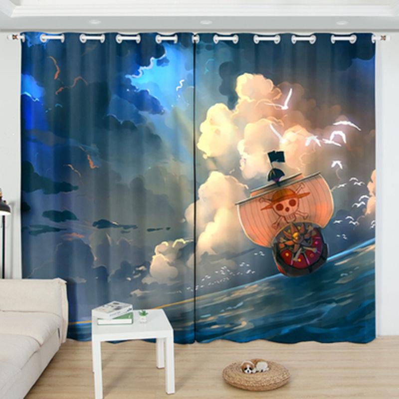 One PIECE Cartoon Anime ONE PIECE Blackout Curtain Student Luffy Sauron ...
