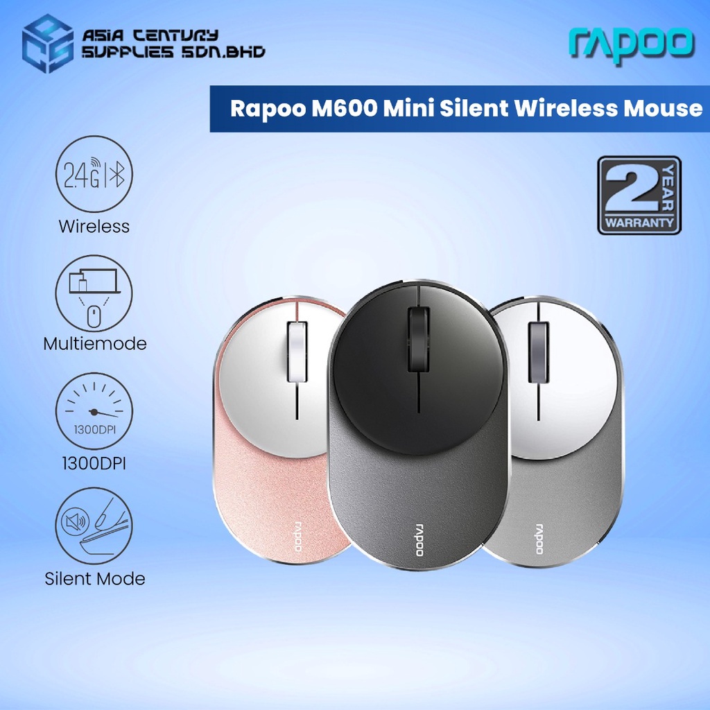 Rapoo M600 Mini Silent Multi-mode Wireless Mouse / Rapoo Pink Mouse ...