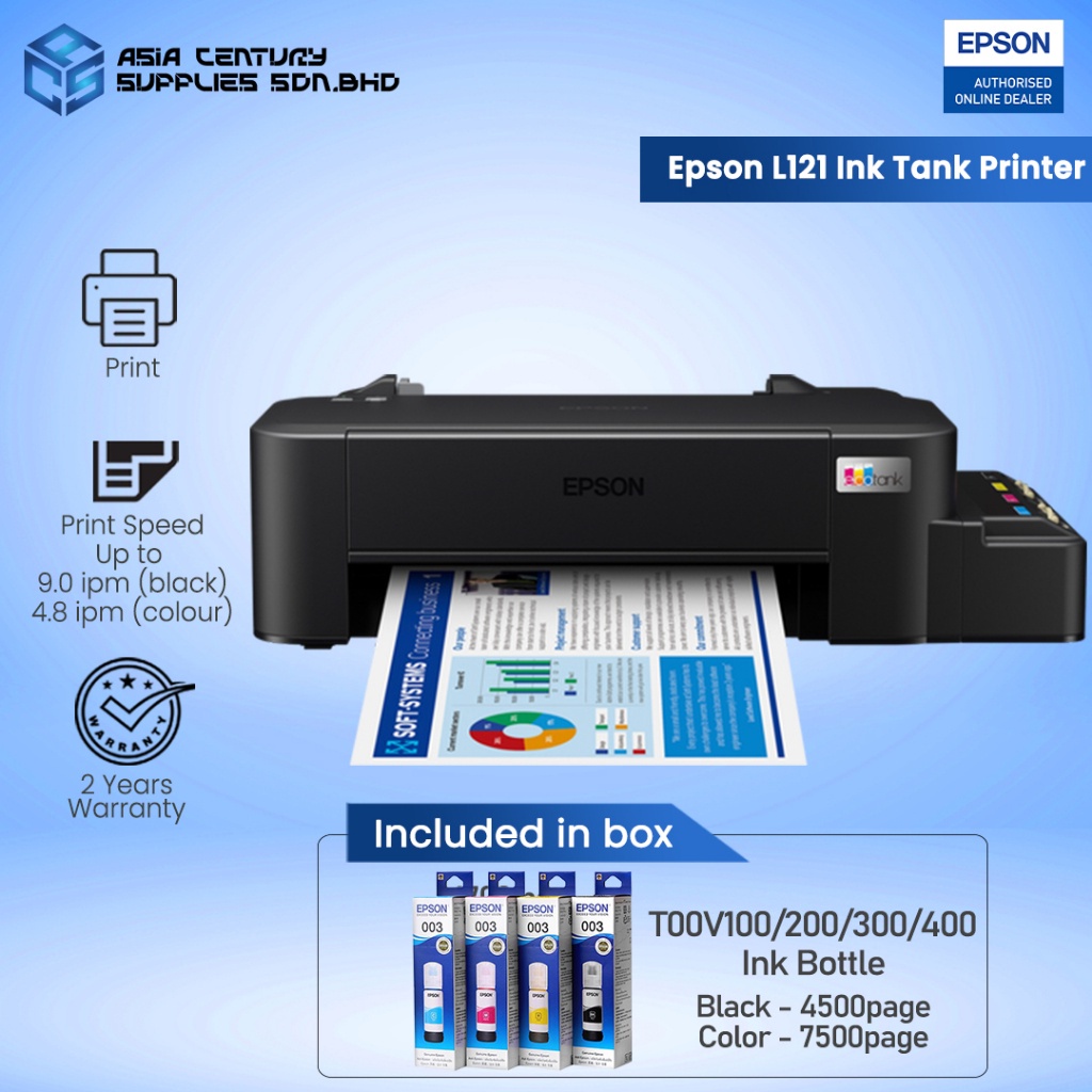 Printer Ink Tank Epson L121 Printer (new replacement model for ECO Tank ...