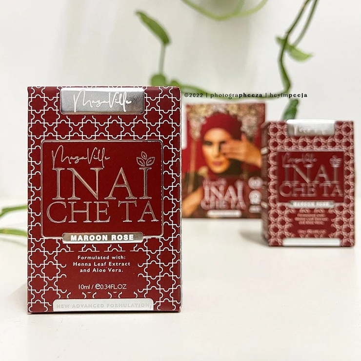 inai kuku Inai Che Ta Cheta Maroon Rose Kuku Nail Henna Meroon | Shopee ...