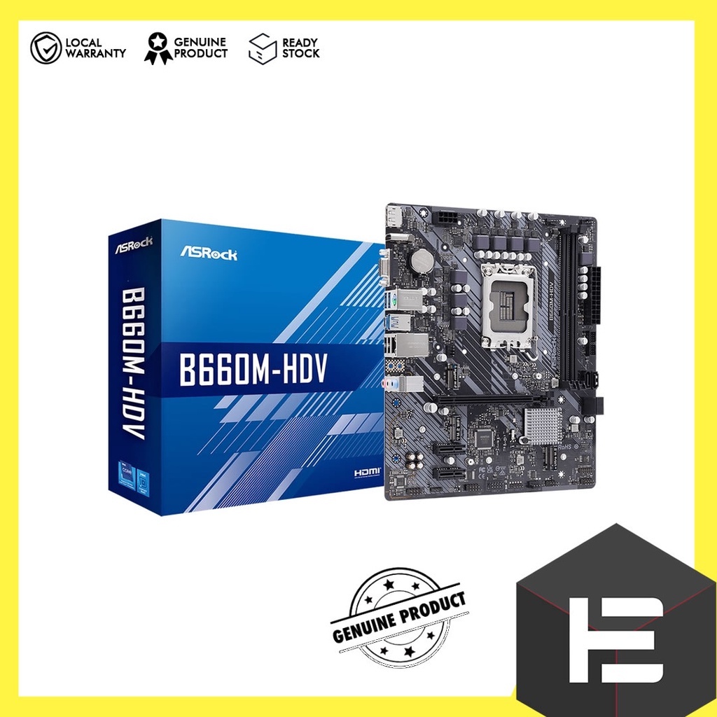 ASRock B660M HDV Socket 1700 Mainboard ( ASRK-B660M-HDV ) | Shopee Malaysia