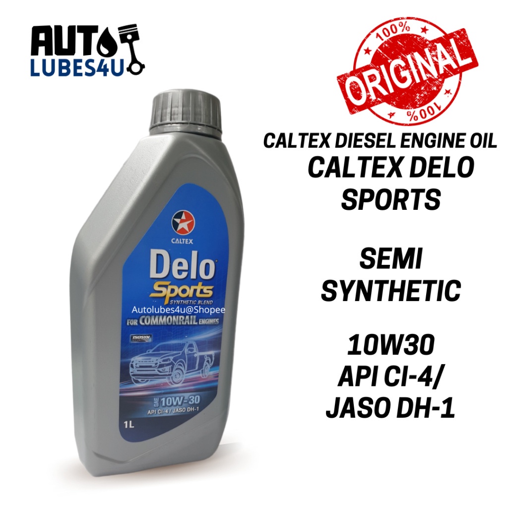 Caltex Delo Sports Semi Synthetic 10W30 1L - Caltex Diesel Engine Oil ...