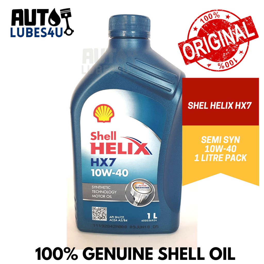 Shell Helix HX7 10W40 1L Semi Synthetic - Untuk Pasaran Malaysia ...