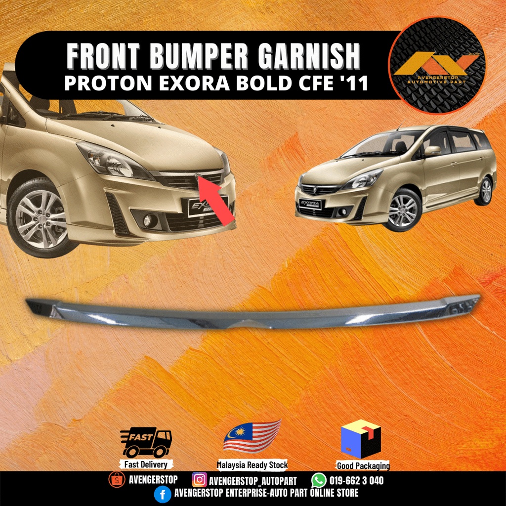 Proton Exora Bold Front Bumper Grille Moulding Chrome 100% New High ...