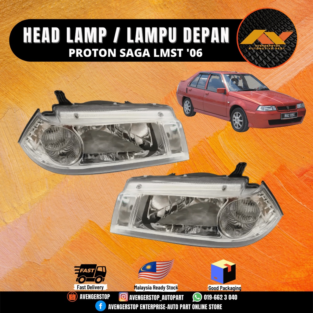FASTLINK PROTON SAGA ISWARA LMST 2006 FRONT HEAD LAMP LAMPU DEPAN ...